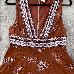 Ecote | Pants & Jumpsuits | Ecot Maroon And Baby Blue Romper | Poshmark